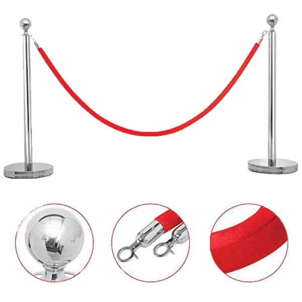 Queue Line Crowd Stands – With Velvet Rope – World Of Materials